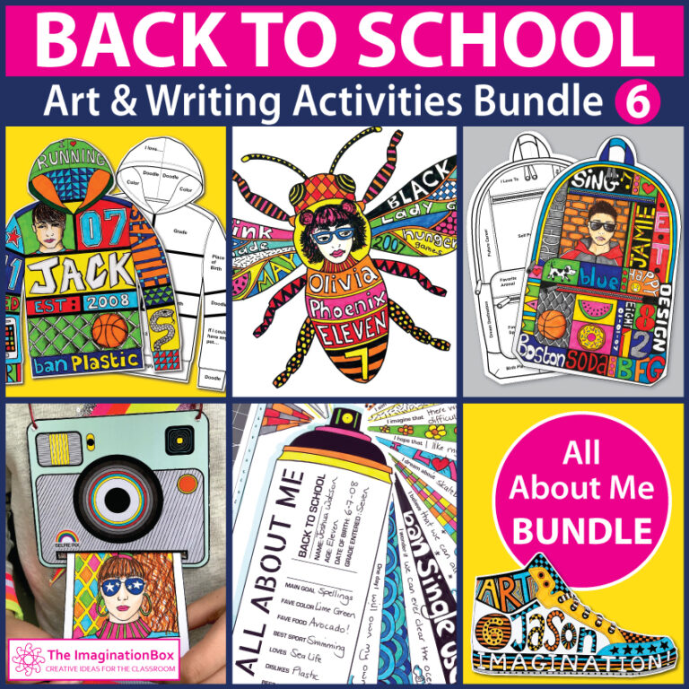 Back To School Art Bundle 6: All About Me Activities and Decor - The ...