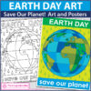 Earth Day Coloring Pages, Globe Art Painting Lesson - The Imagination Box