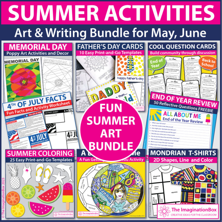 Summer Art Bundle, Activities and Classroom Decor - The Imagination Box
