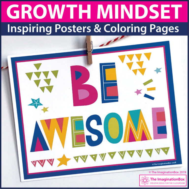 Motivational Classroom Posters and Growth Mindset Coloring Pages - The ...
