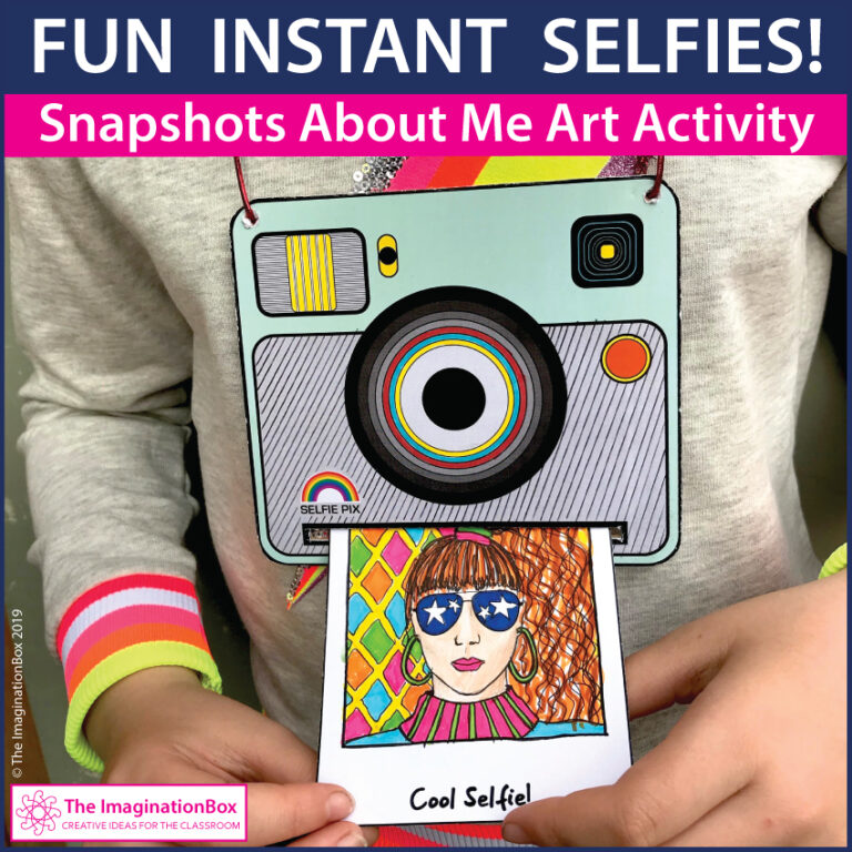 Selfies All About Me, Camera Snapshots Art Activity - The Imagination Box