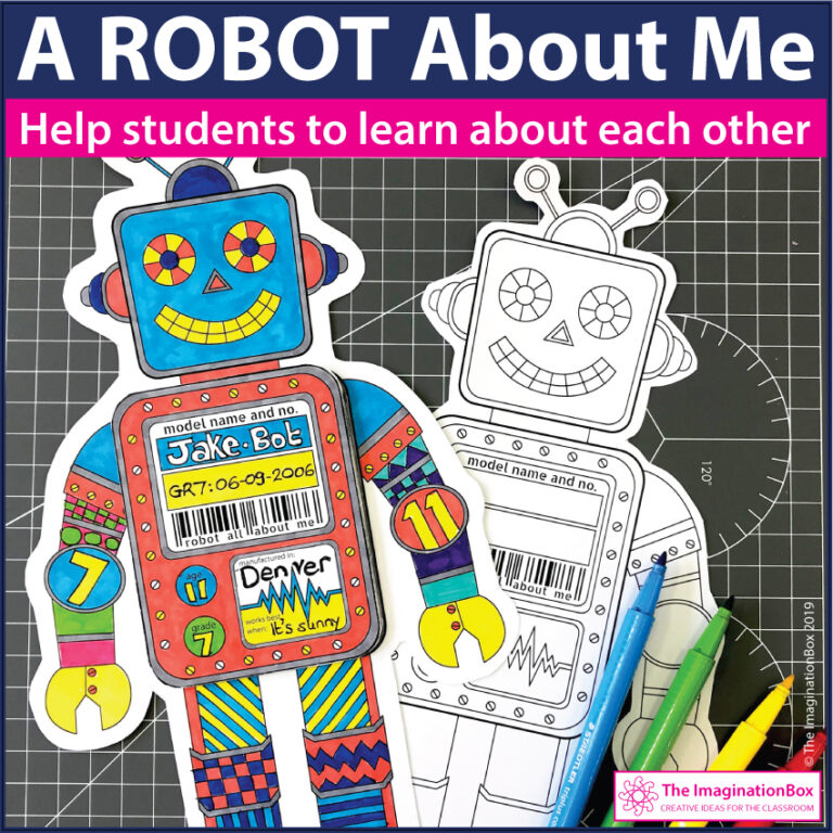 A Robot All About Me, Back to School Art and Writing Activity - The ...