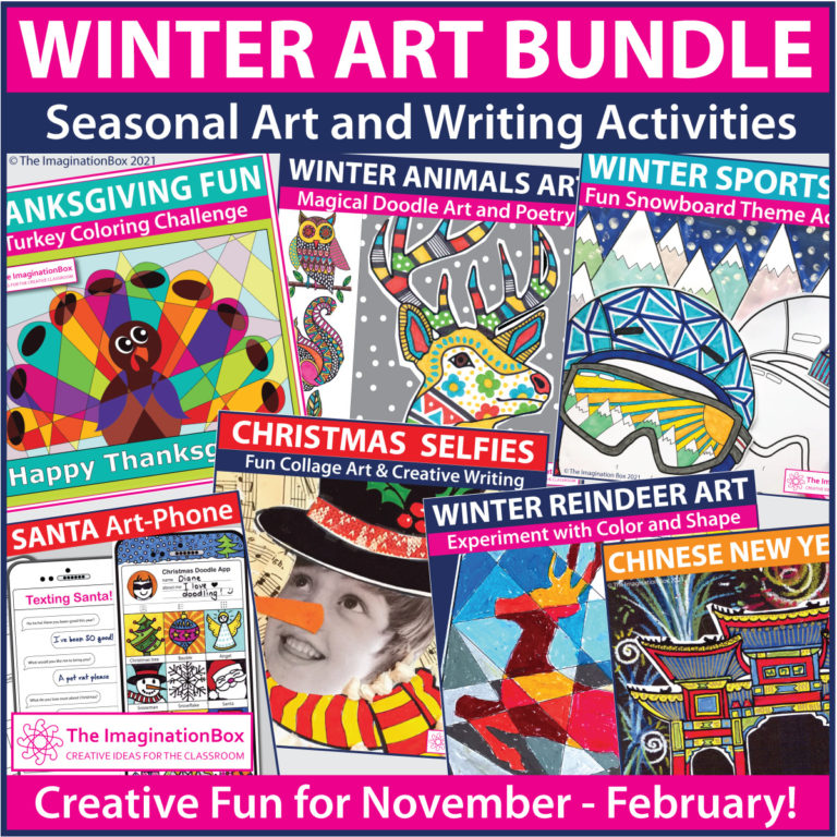 Winter Bundle, Fun Art Activities and Coloring Pages - The Imagination Box