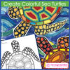 Earth Day Coloring Pages, Sea Turtles Art Activity