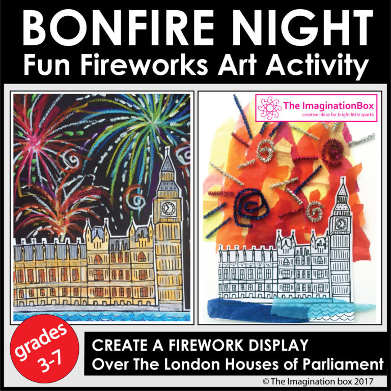 Bonfire Night, Guy Fawkes Firework Art Activity - The Imagination Box