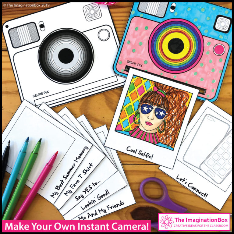 Selfies All About Me, Camera Snapshots Art Activity - The Imagination Box