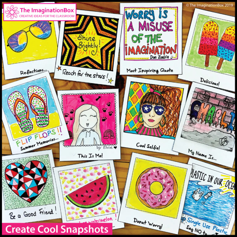 Selfies All About Me, Camera Snapshots Art Activity - The Imagination Box