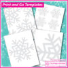 Winter Snowflake Art Activity and Coloring Pages - The Imagination Box