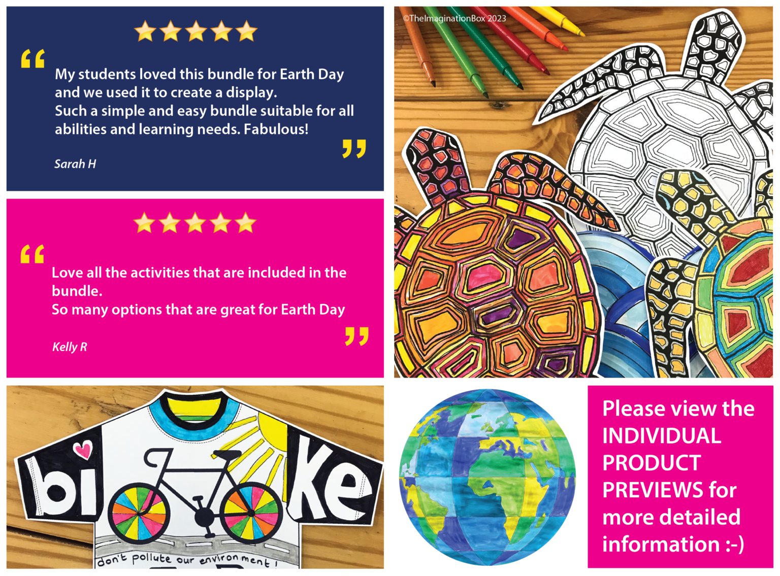 Earth Day Coloring Pages, Art and Writing Activities Bundle - The ...