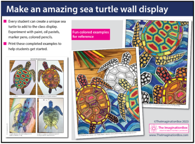 Earth Day Coloring Pages, Sea Turtles Art Activity - The Imagination Box