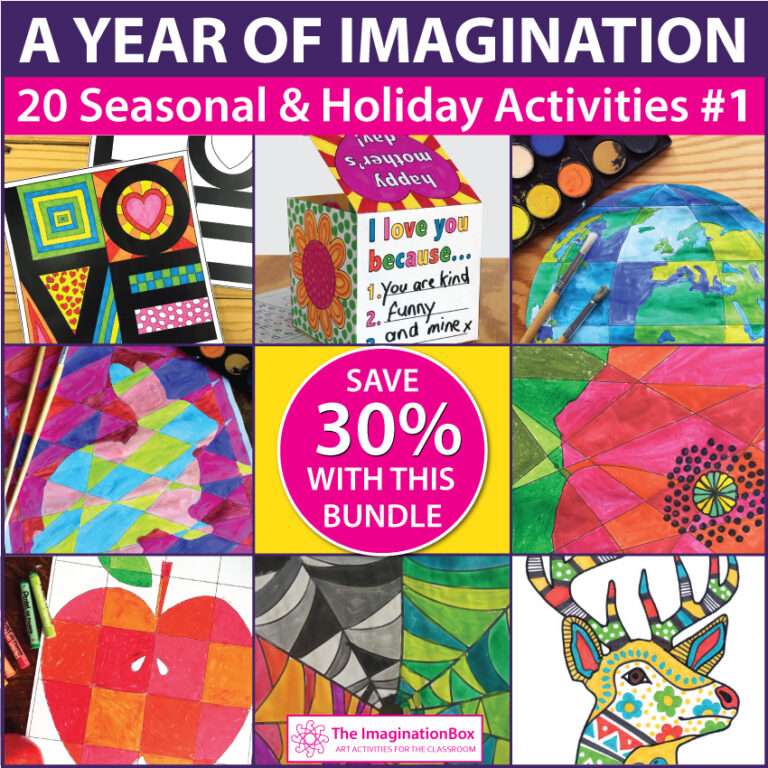 All Year Art Activities for Middle School - The Imagination Box