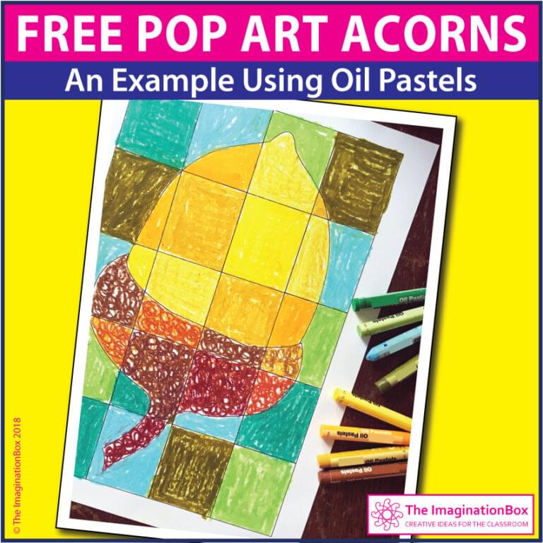 Free Fall Coloring Pages, Pop Art Acorn Activity