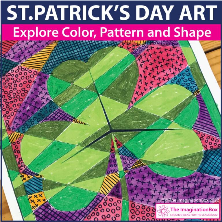 St. Patrick's Day Shamrock Doodle Art Activities - The Imagination Box