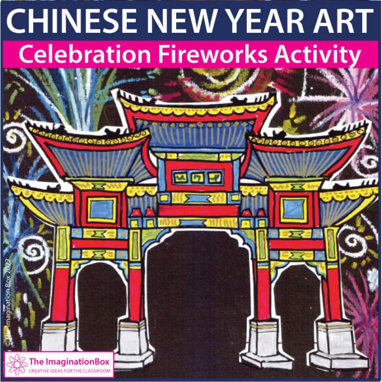 Chinese New Year Art Activity, Fireworks and Lanterns - The Imagination Box